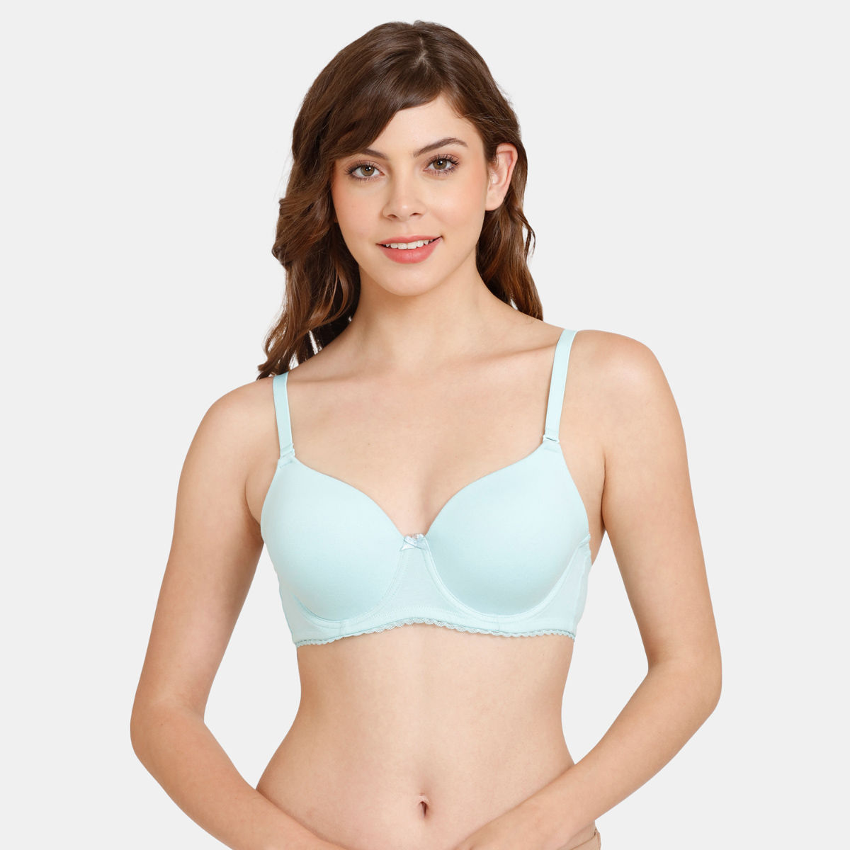 Buy Zivame Rosaline Padded Wired 3/4th Coverage T-Shirt Bra Island Paradise Online