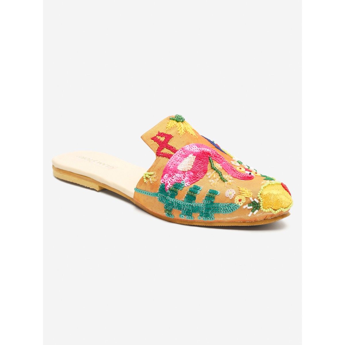 GLAM STORY Ethnic Embellished Mule For Women In Peacock Design: Buy ...