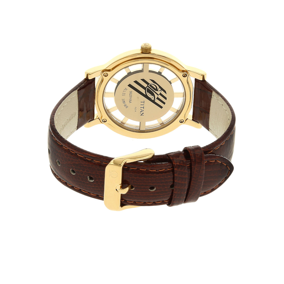 Buy Titan White Dial Brown Leather Strap Watch Online