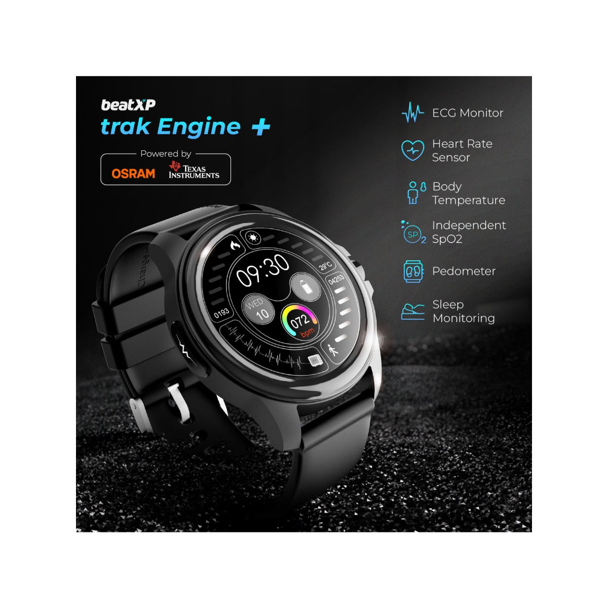 beatXP Exact, 1.32" Full HD Screen, Medical Grade ECG & Health ...