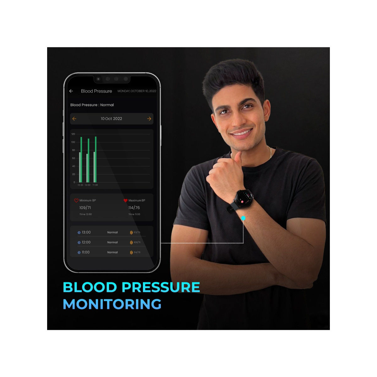 beatXP Exact, 1.32" Full HD Screen, Medical Grade ECG & Health ...