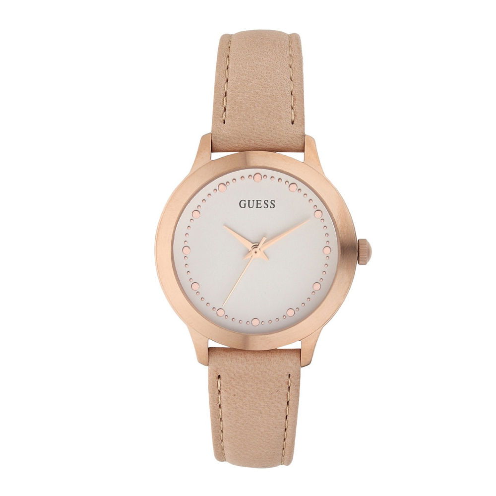 Buy Guess W0993L3 Round White Dial Analog Watch Online