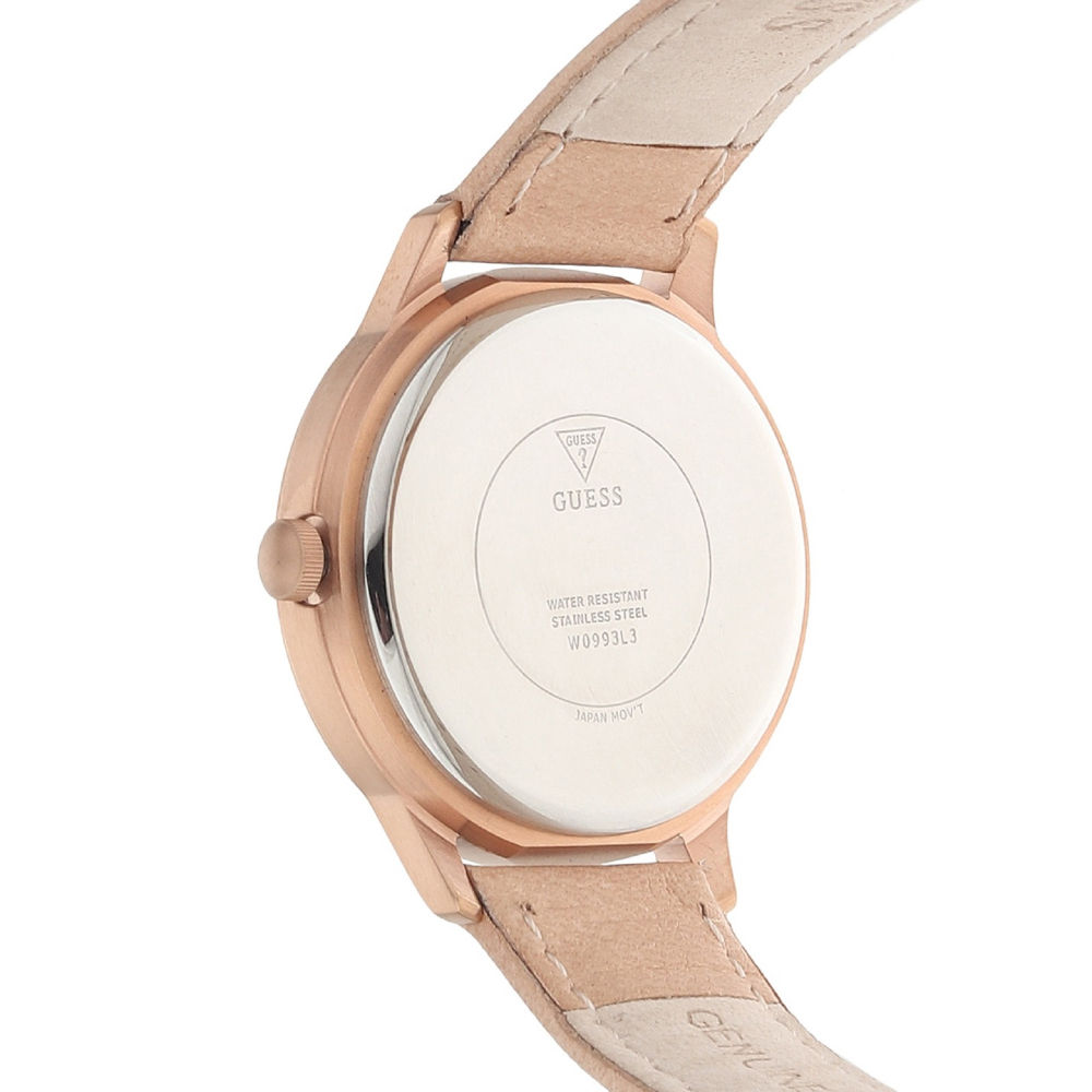 Buy Guess W0993L3 Round White Dial Analog Watch Online