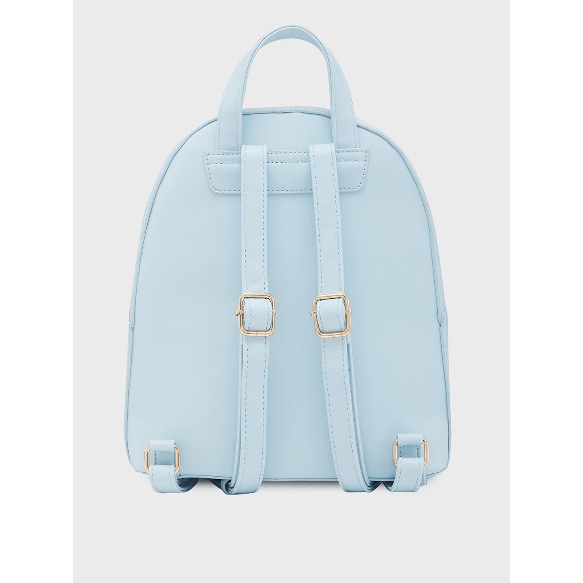 Buy Caprese Womens Rabina Fashion Medium Blue Solid Backpack Online