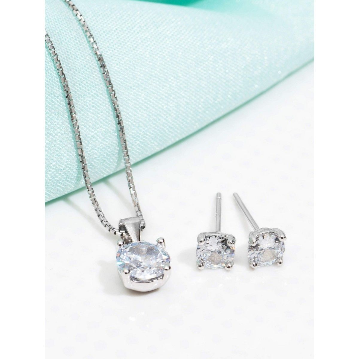 Zavya 925 Sterling Silver Jewellery Set: Buy Zavya 925 Sterling Silver ...