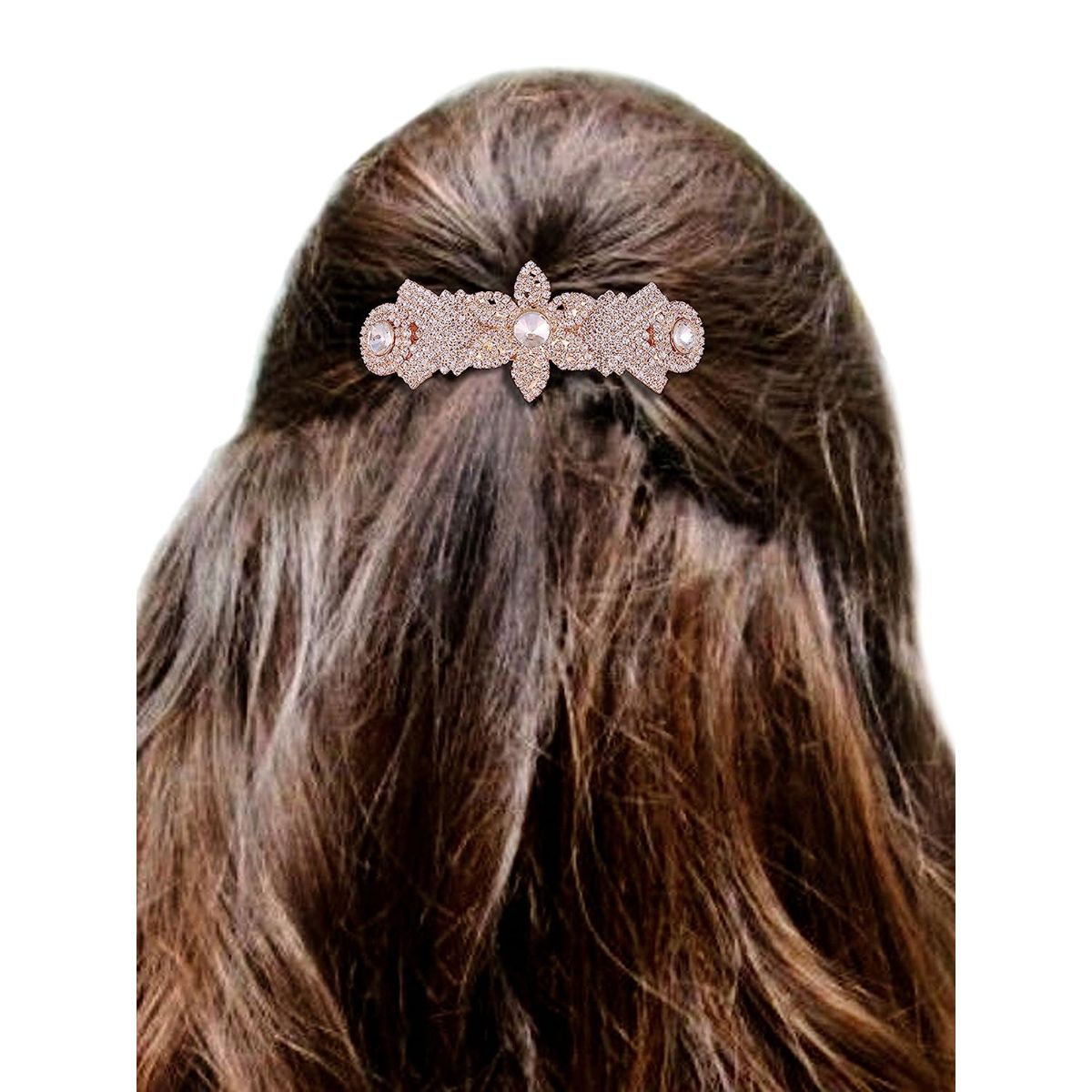 Buy Accessher Designer Studded Back Hair Clip Online