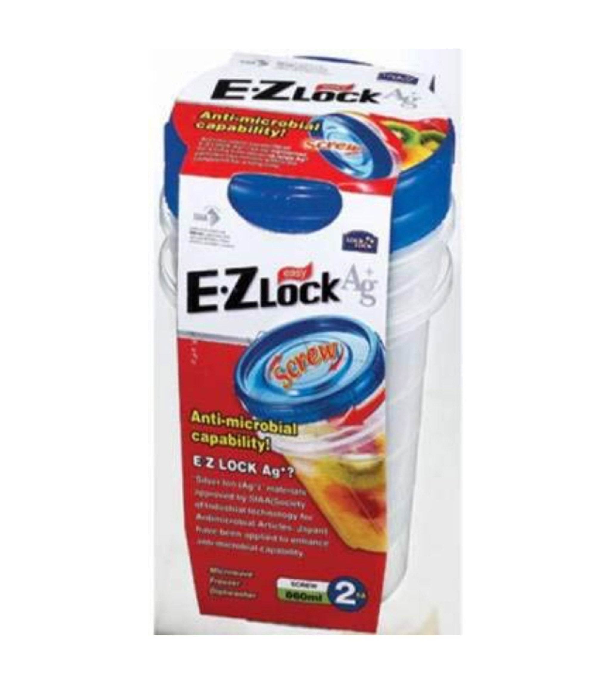 Lock & Lock Ez Lock - 860 Ml Round Tall Plastic Grocery Container (pack ...