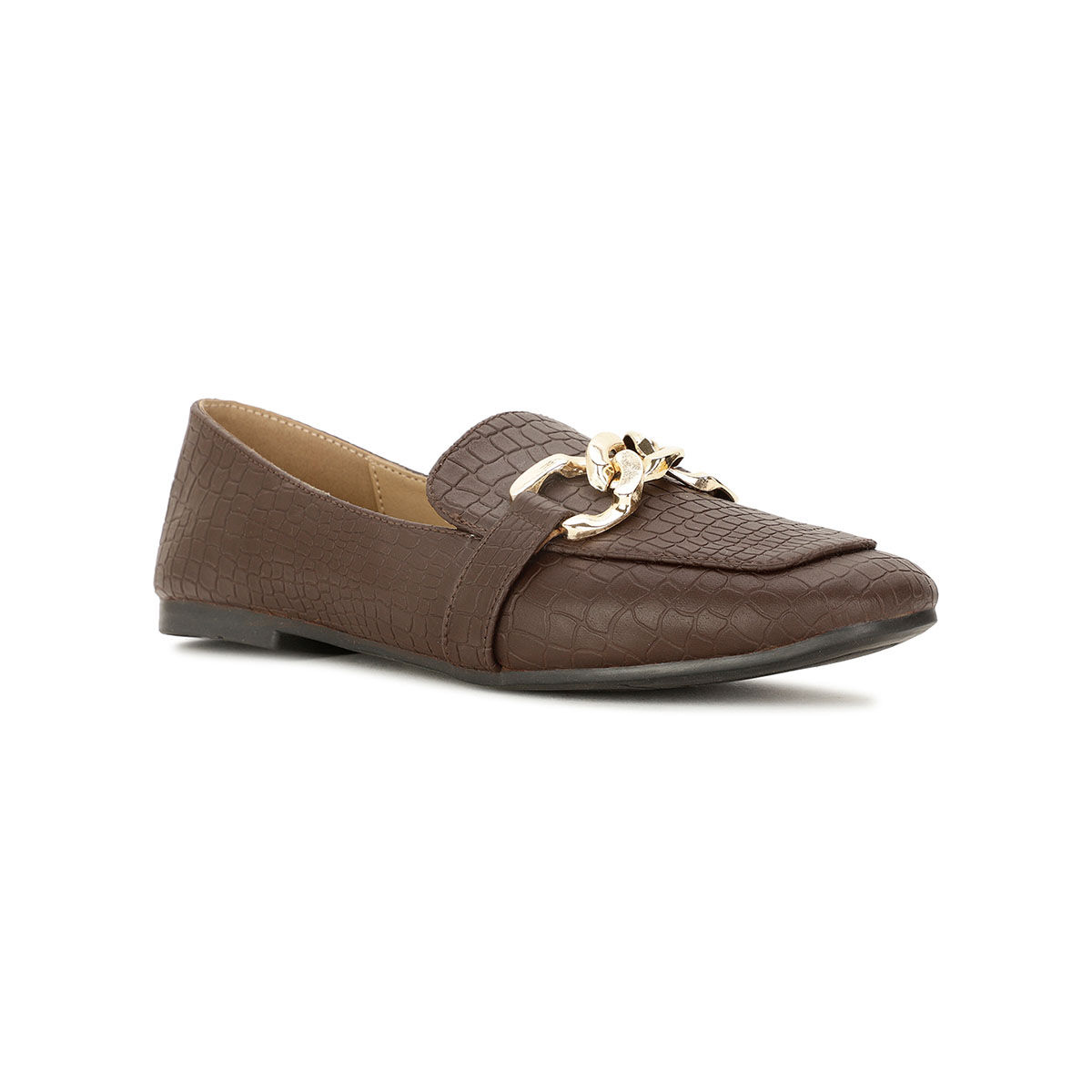 Buy Bata Women Brown Slip-On Loafers Online