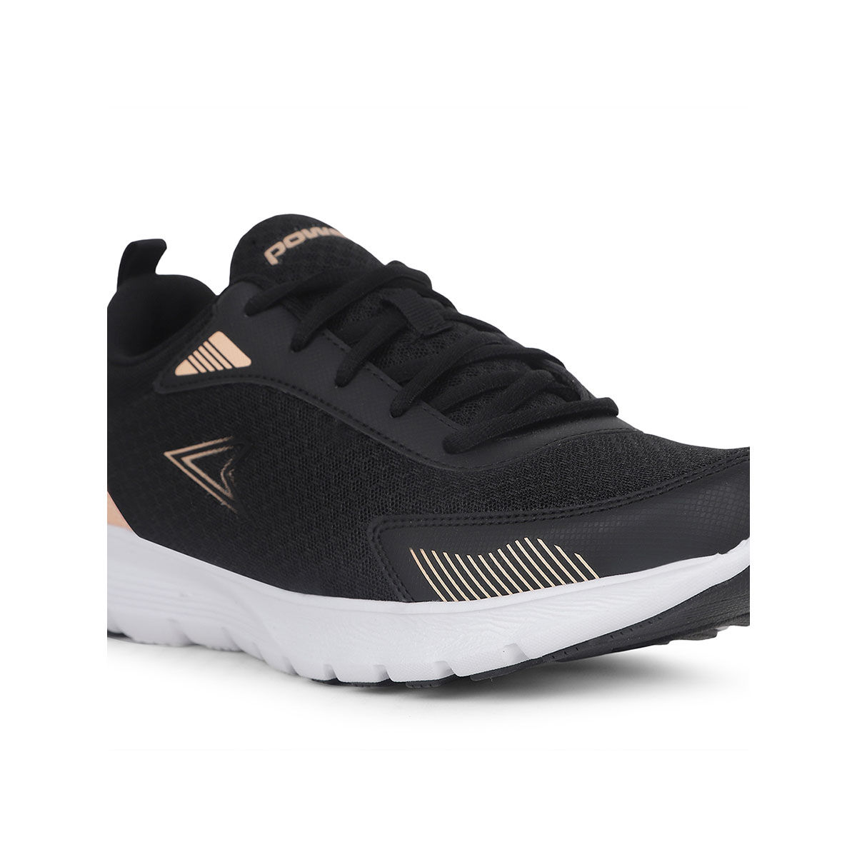 Buy Power Women Black Lace-Ups Sports Shoes Online