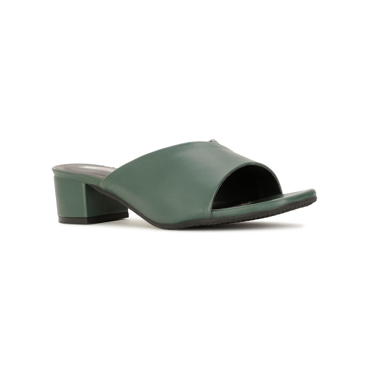 Buy Bata Women Green Open Back Heel Sandals Online