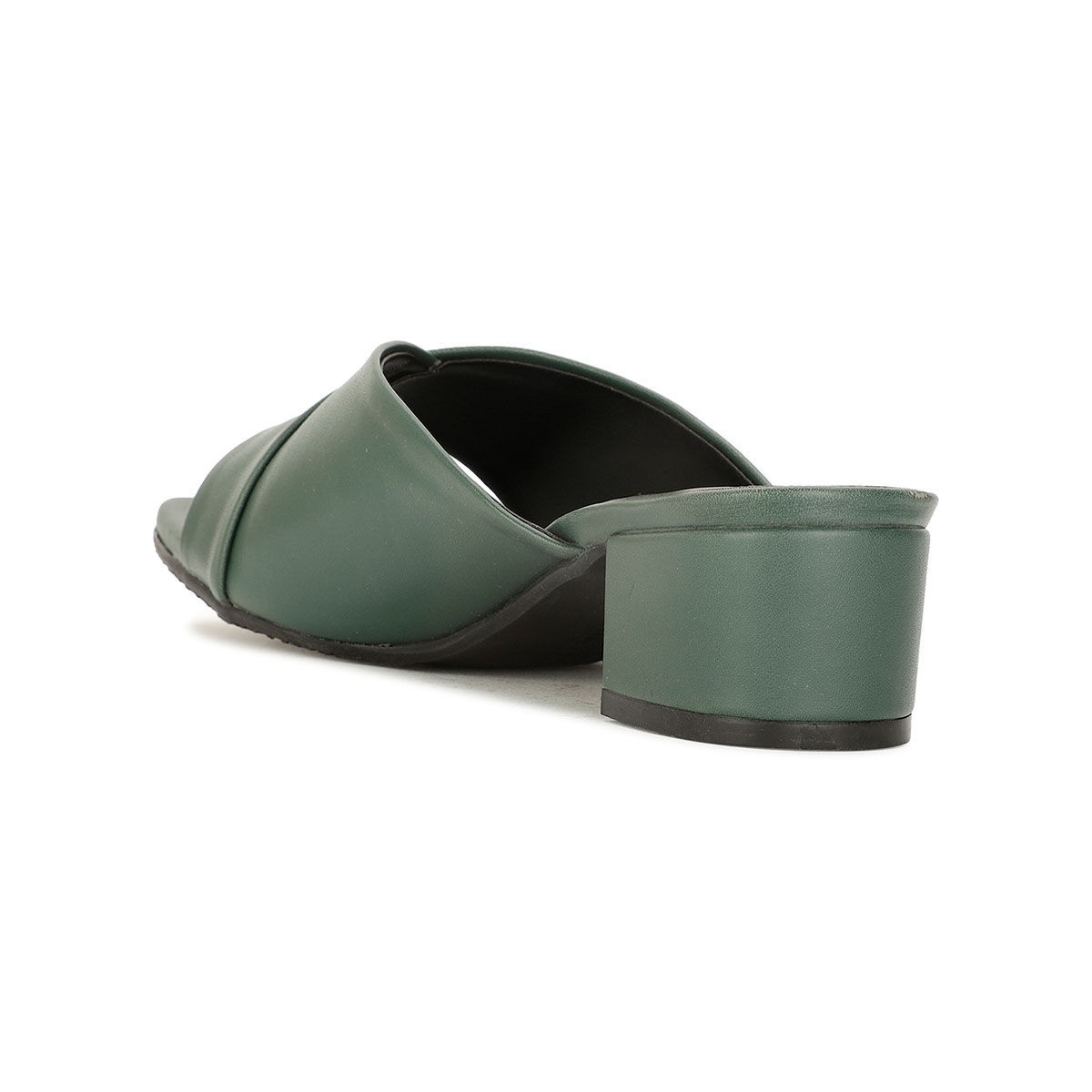 Buy Bata Women Green Open Back Heel Sandals Online