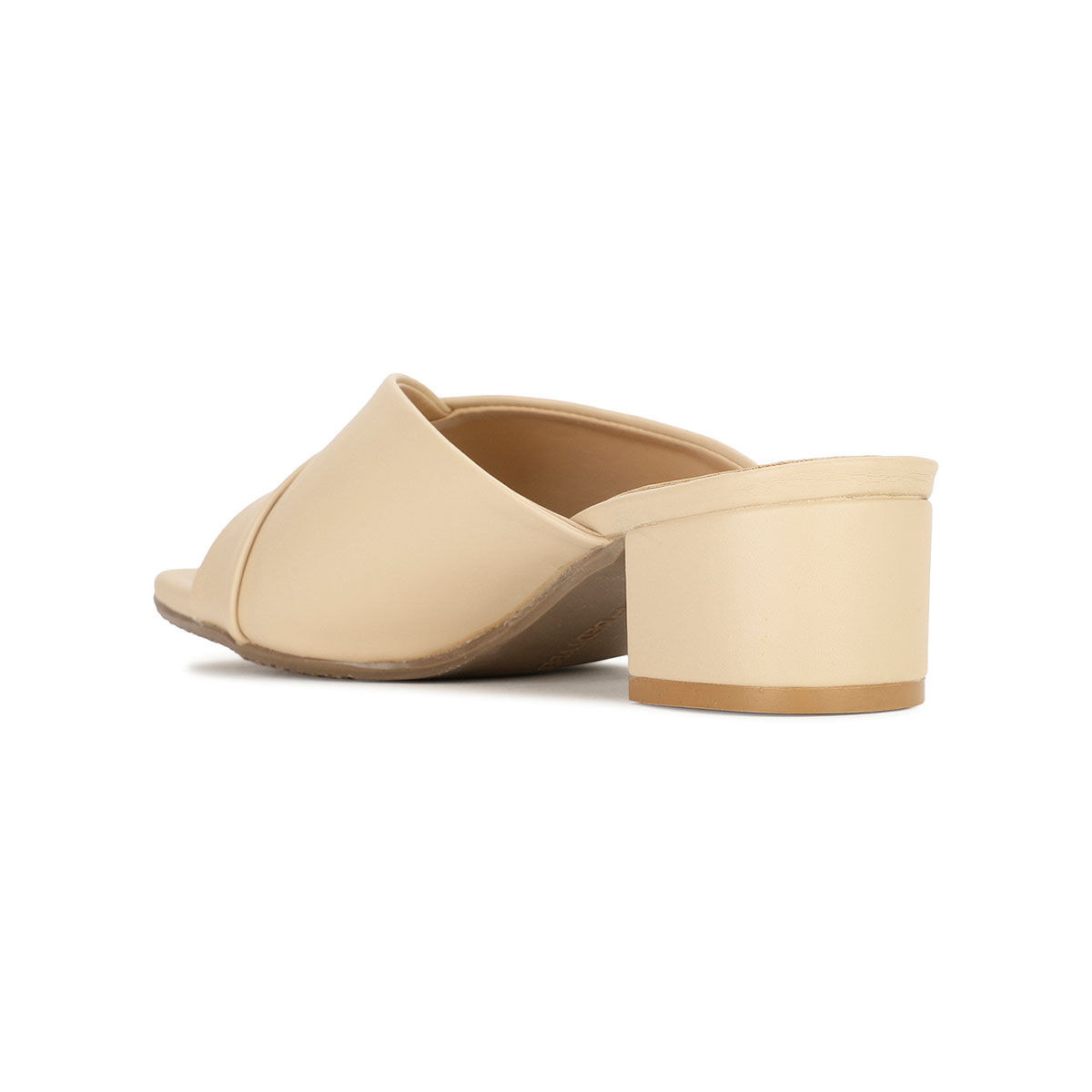 Buy Bata Women Beige Open Back Heel Sandals Online