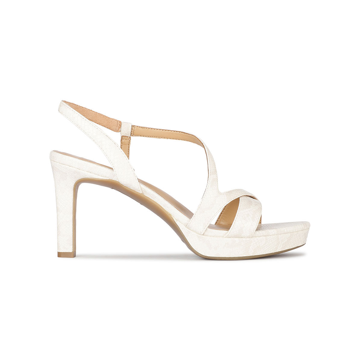 Buy Naturalizer Women Off White Ankle Strap Sandals Online