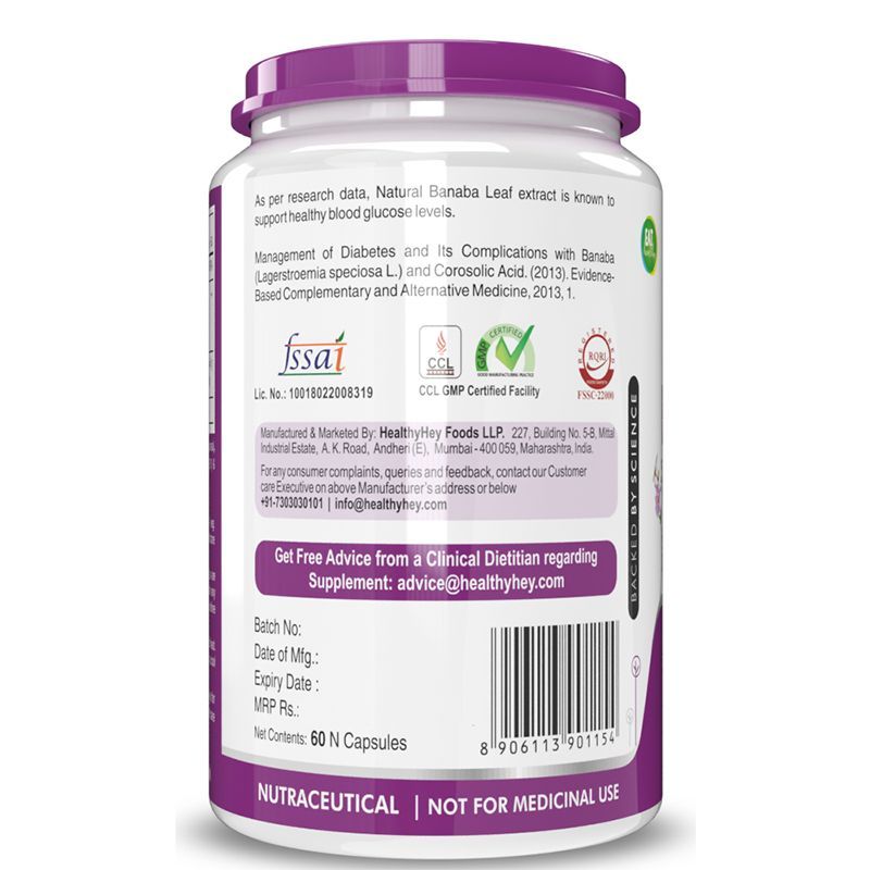 HealthyHey Nutrition Banaba Leaf Extract Capsules: Buy HealthyHey ...