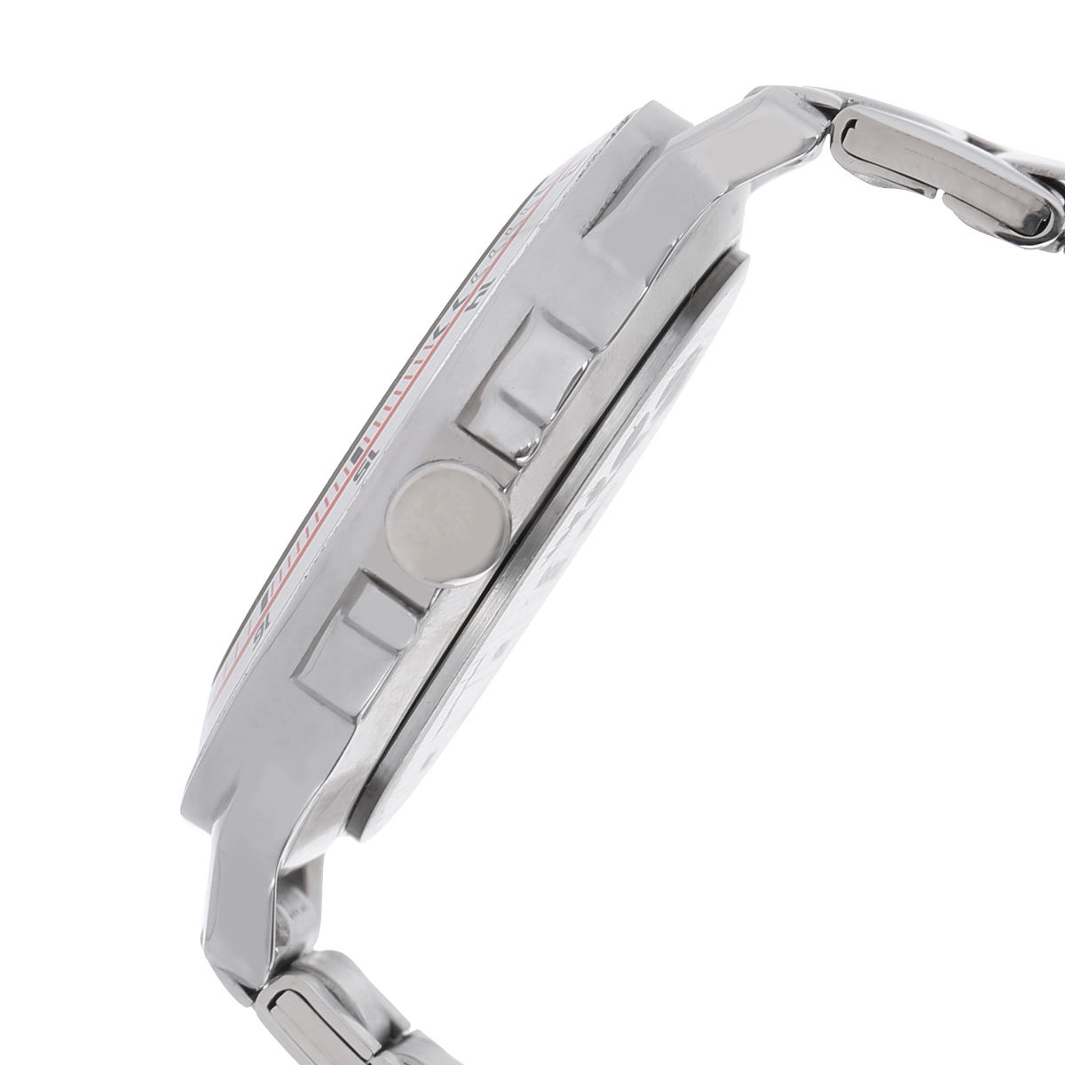 Buy Fastrack Orange Dial Silver Stainless Steel Strap Watch Online