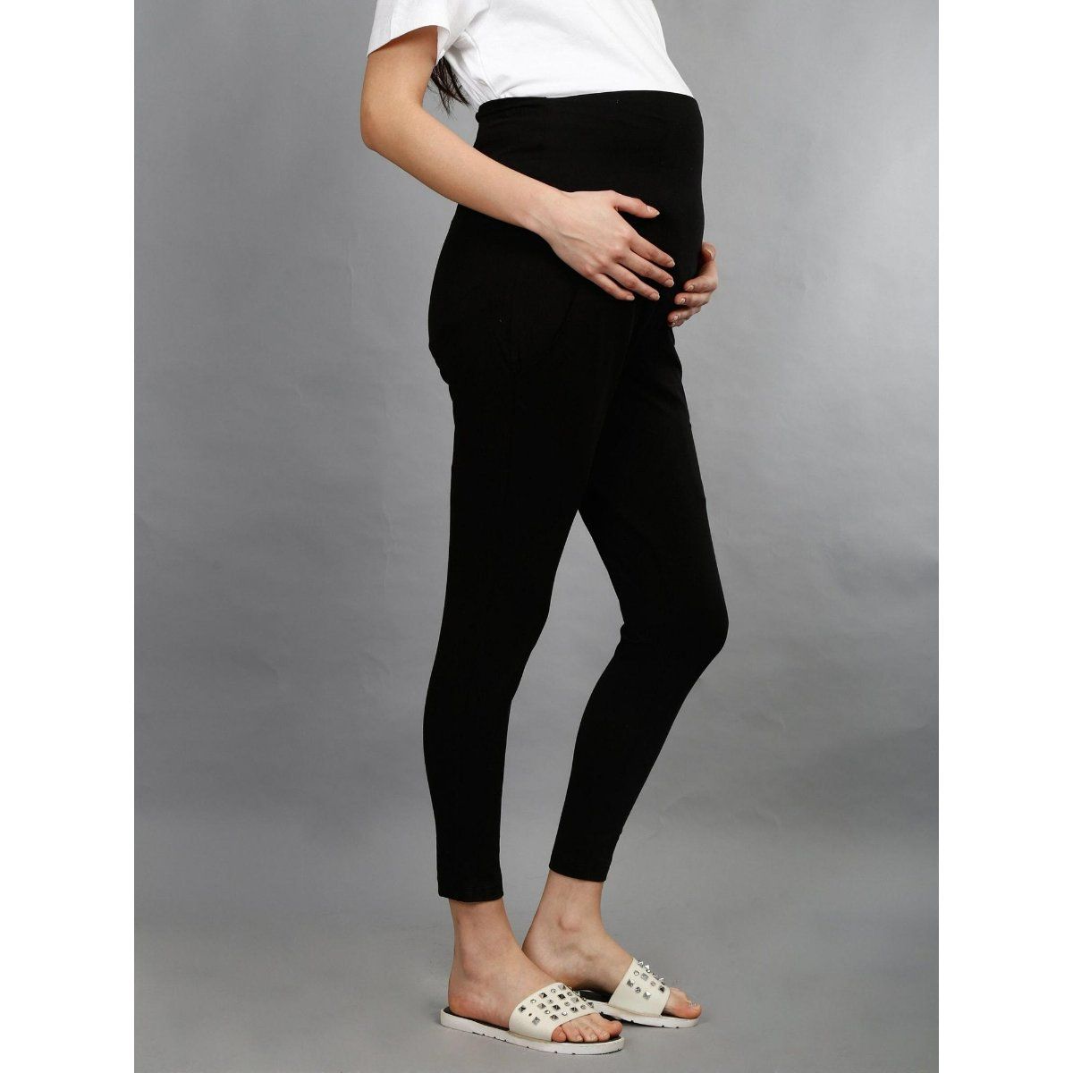 The Mom Store Comfy Maternity Leggings Black: Buy The Mom Store Comfy ...