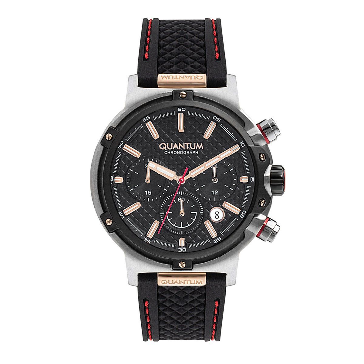 Quantum Hunter Chronograph Black Round Dial Mens Watch - Hng956.351 ...