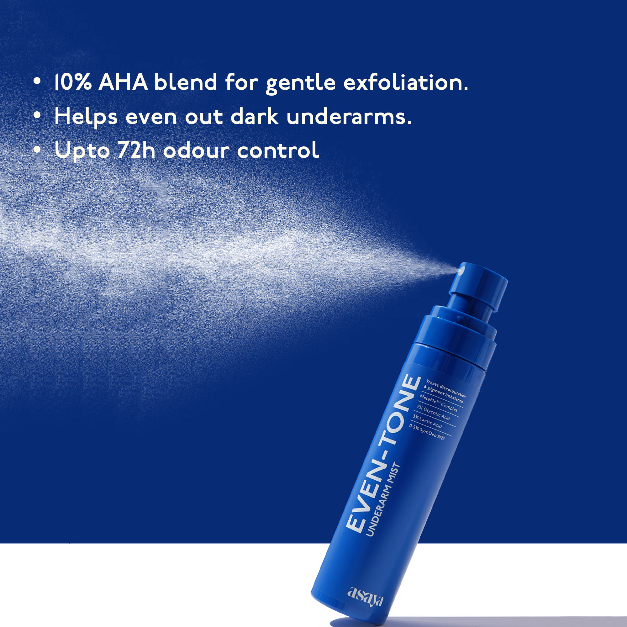 Buy Asaya Underarm Pigmentation Removal Spray with 10% AHA, 3% Lactic ...