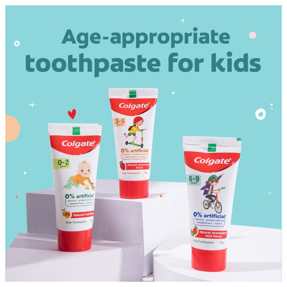 Colgate Toothpaste for Kids (0-2 years), Natural Fruit Flavour: Buy ...
