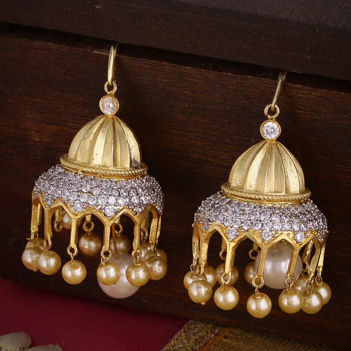 Buy SHOSHAA Temple Design Earrings Online