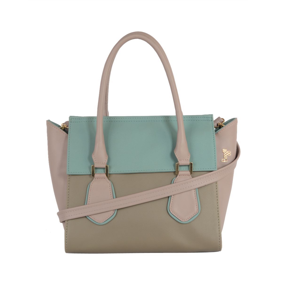 Buy Baggit Beetal Beige Satchel Handbag (M) Online