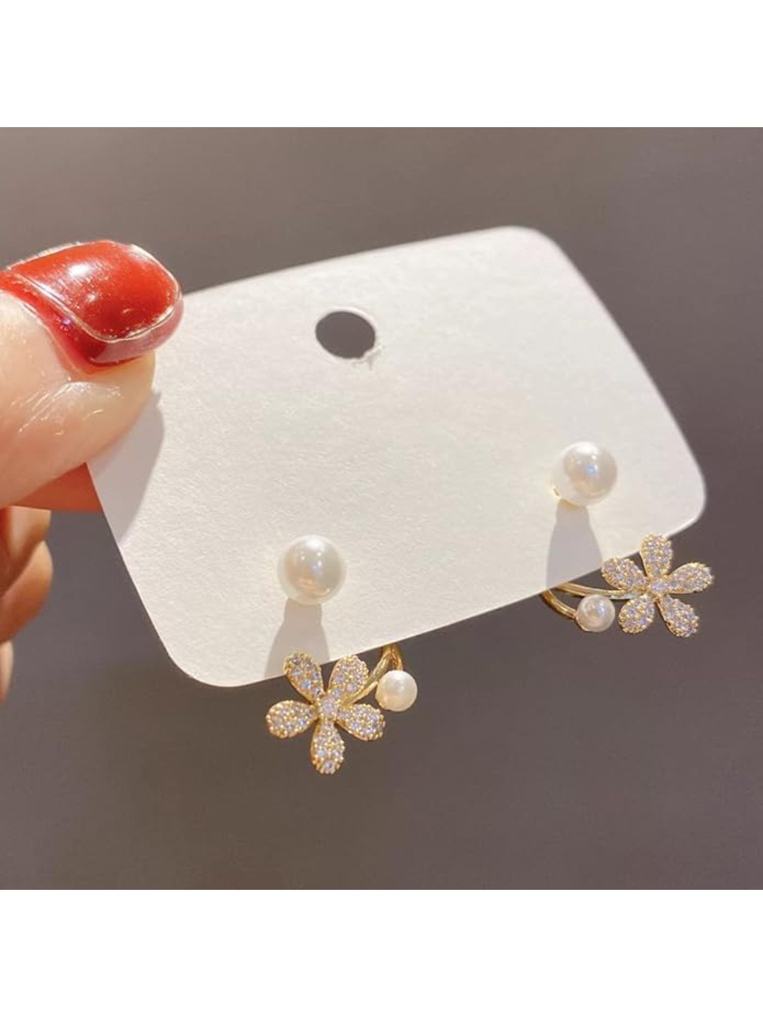 Buy Salty Women White Petal Poise Pearl Drop Earrings Online