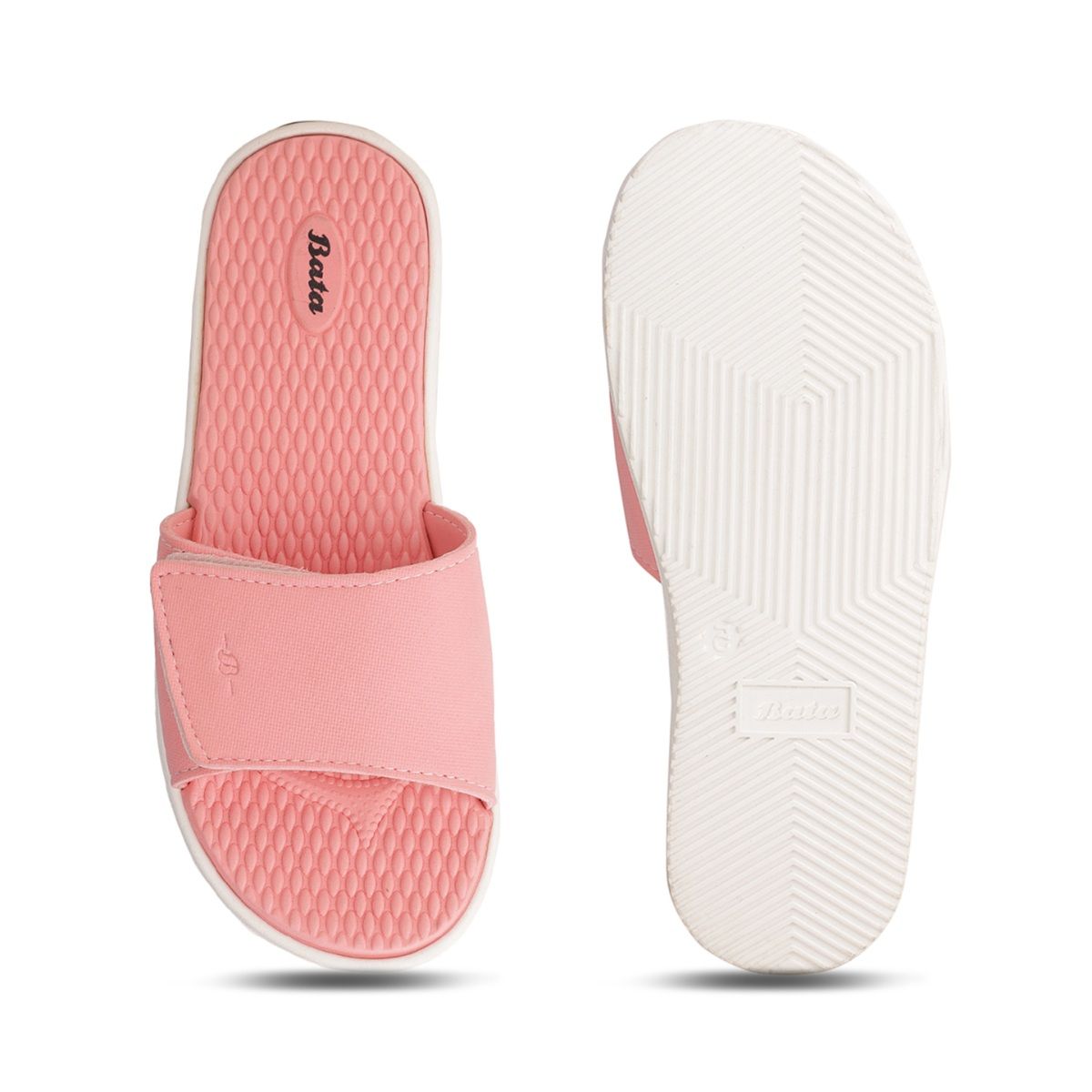 Bata Solid Peach Sliders: Buy Bata Solid Peach Sliders Online at Best ...