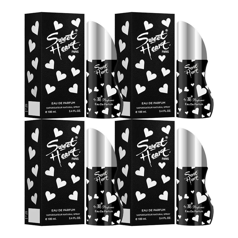 Buy Sweet Heart Black EAU De Perfume - Pack Of 4 Online