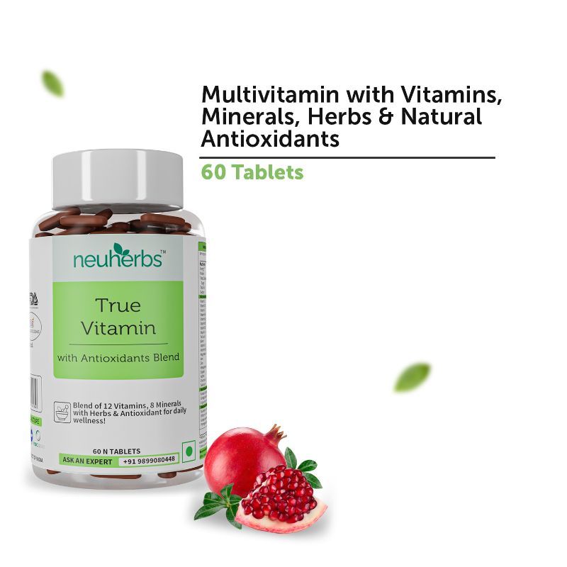 Neuherbs True Vitamin Multivitamin Tablets for Men and Women with ...