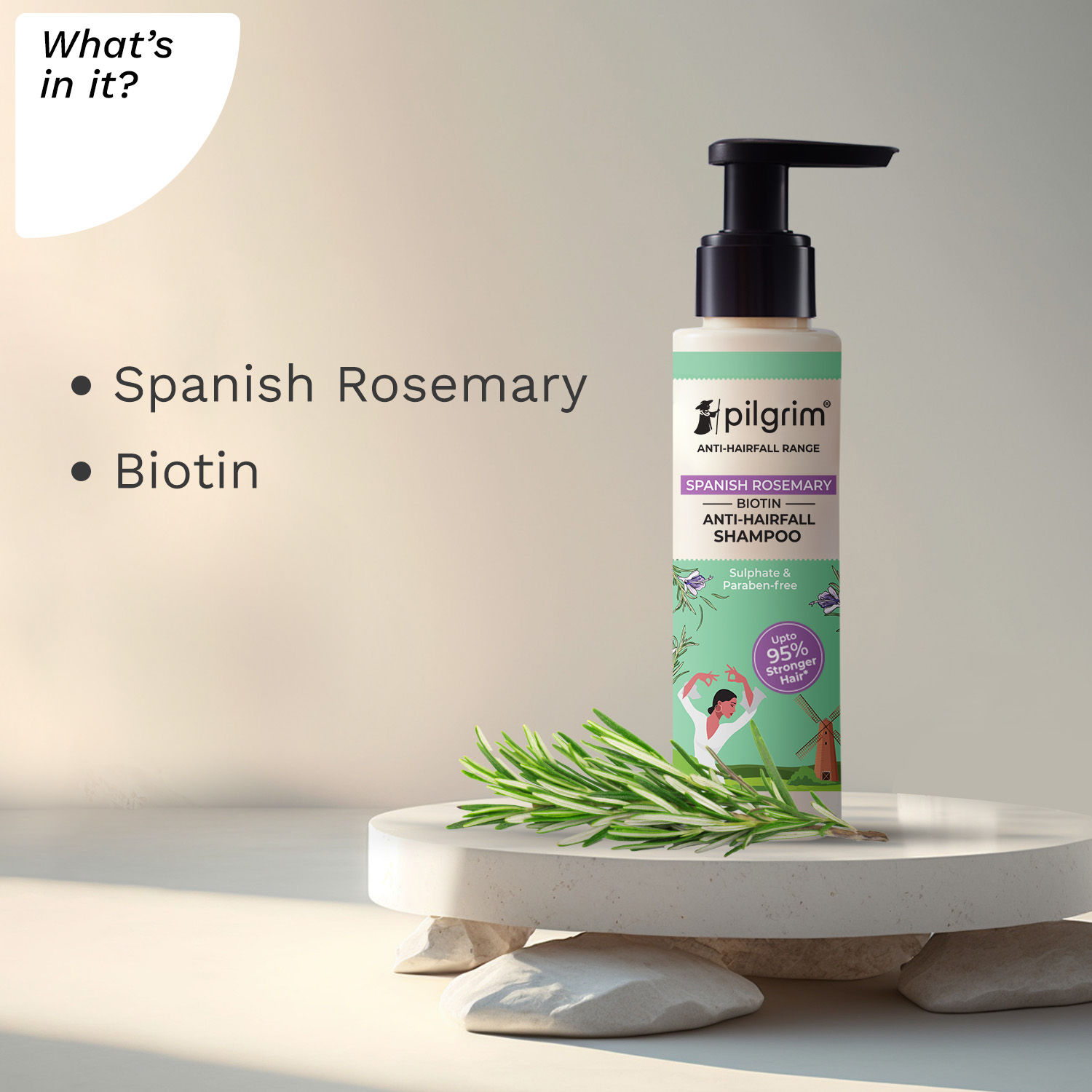 Buy Pilgrim Spanish Rosemary & Biotin Anti-Hairfall Shampoo Online