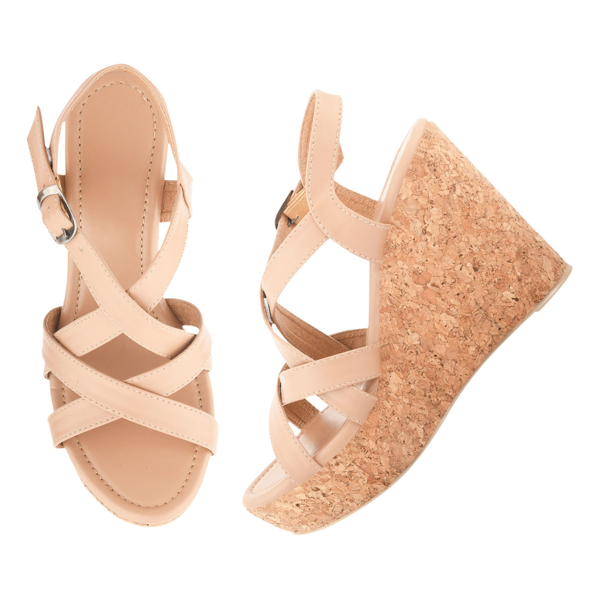 Buy Shoetopia Women Cream Solid Wedges Heels Online