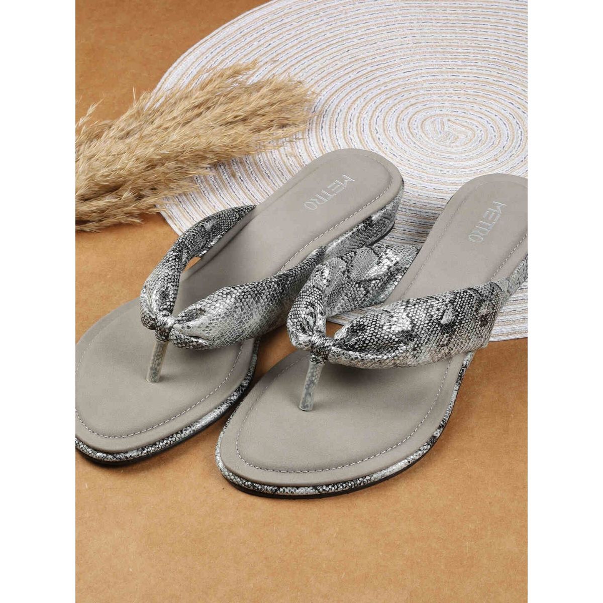 Buy Metro Women Grey Sandals Online