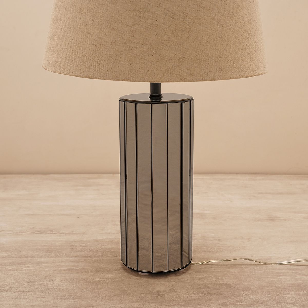 Buy Pure Home + Living Beige Glass Lamp Stand Online