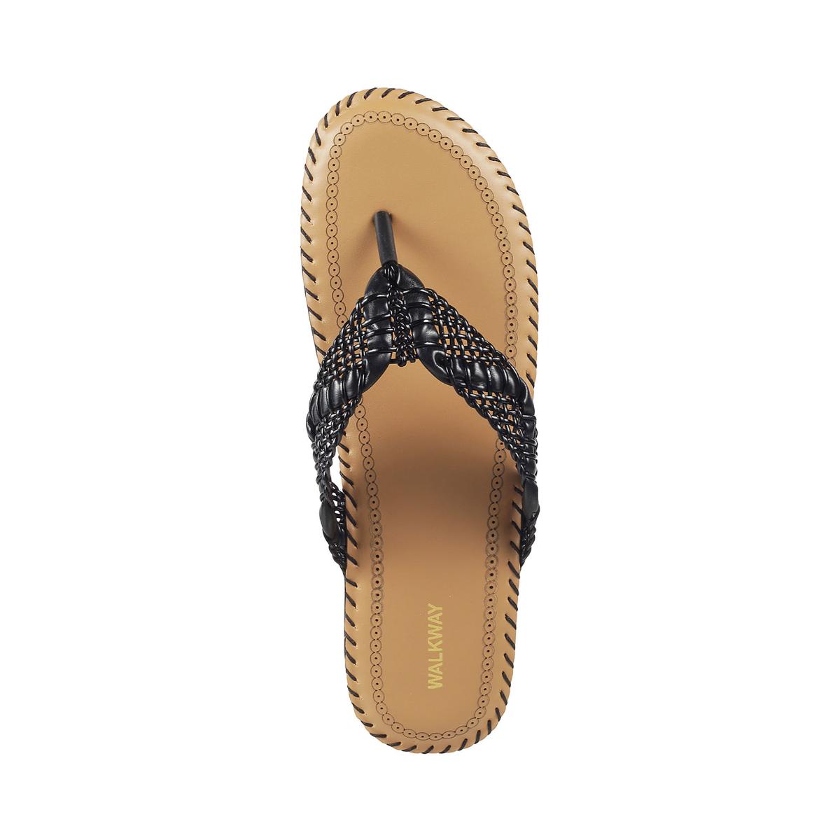 Buy Walkway Black Braided Sandals Online