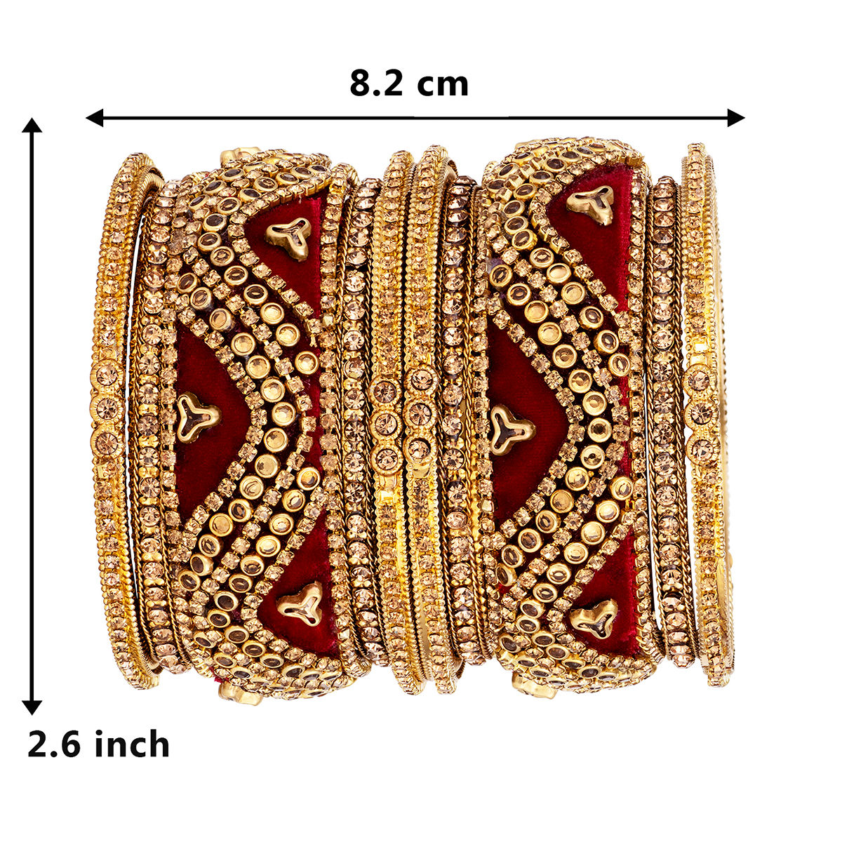 Peora Traditional Wedding Velvet Chuda Chura Bangle Set (PF51B30M): Buy ...