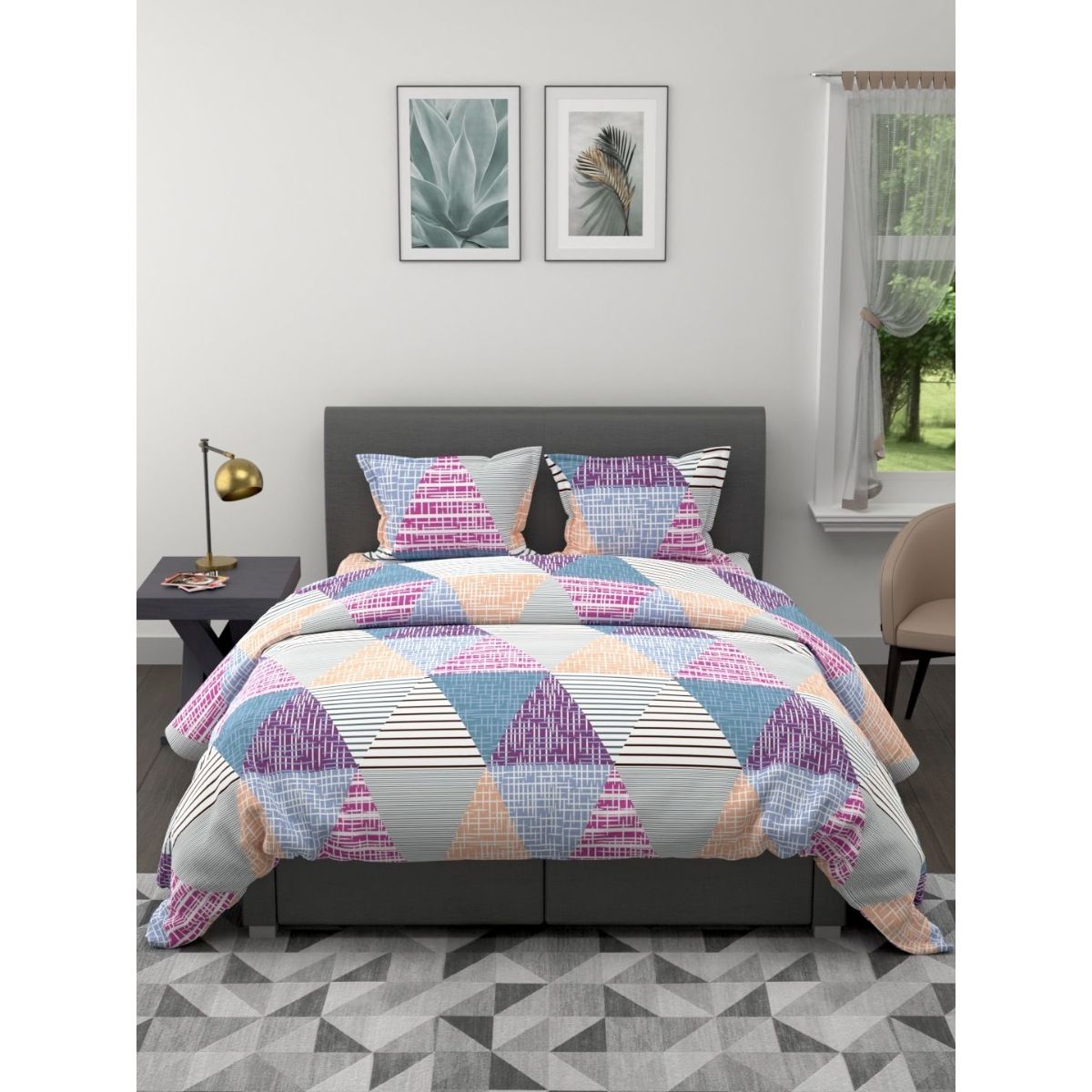 BIANCA Double Comforter with 1 Double Bedsheet 2 Pillow Covers, for Ac ...