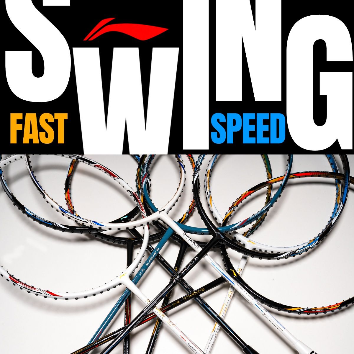 Buy Li-Ning G-Force X5 Carbon Fibre Badminton with Cover-White Online