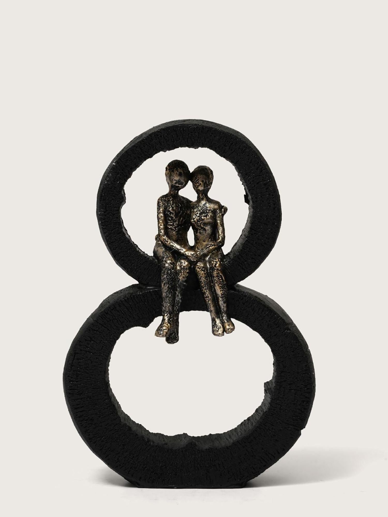 Buy HOME 360 Gold-Effect Abstract Couple Statue On Infinity Ring Base ...