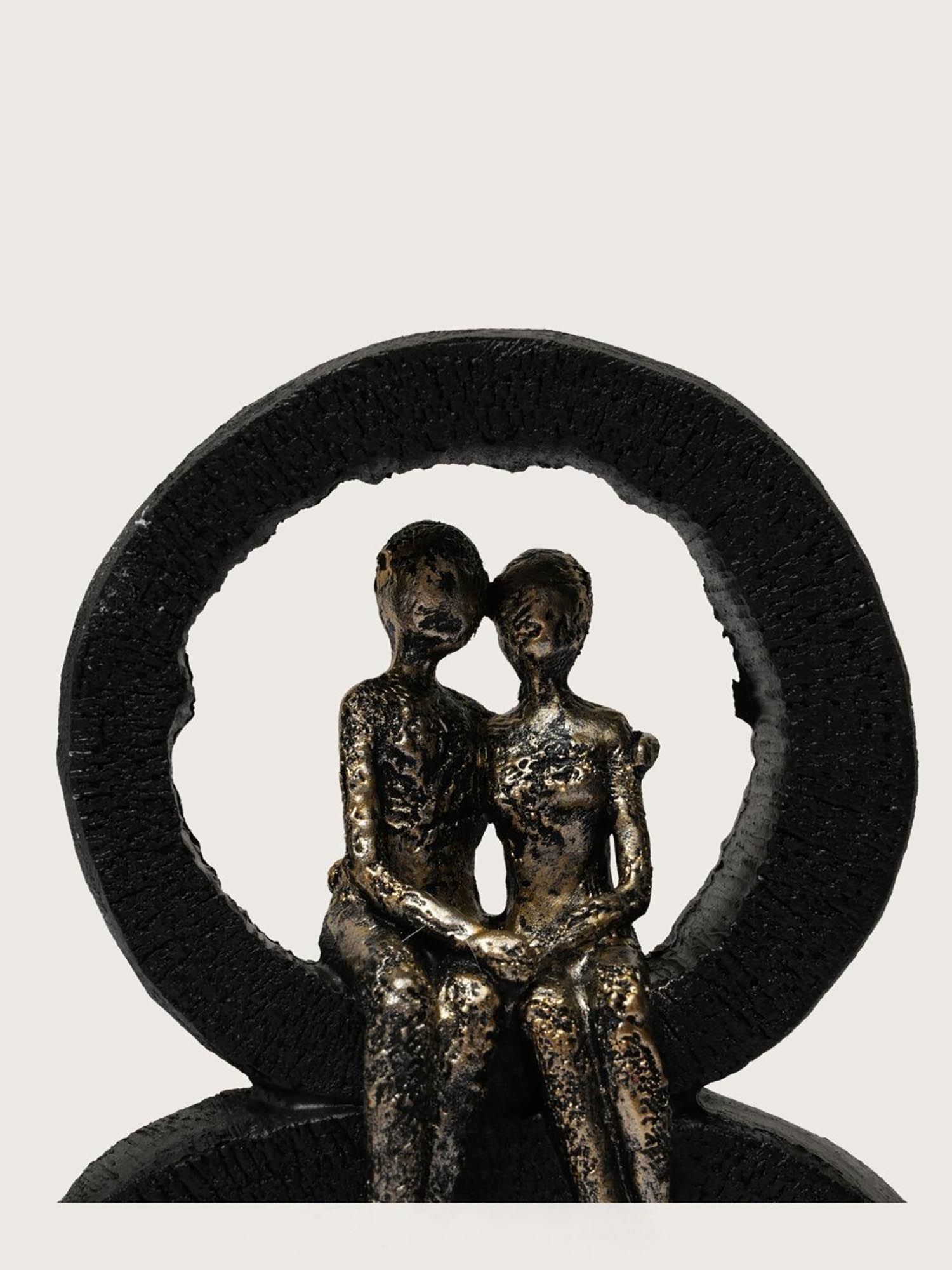 Buy HOME 360 Gold-Effect Abstract Couple Statue On Infinity Ring Base ...