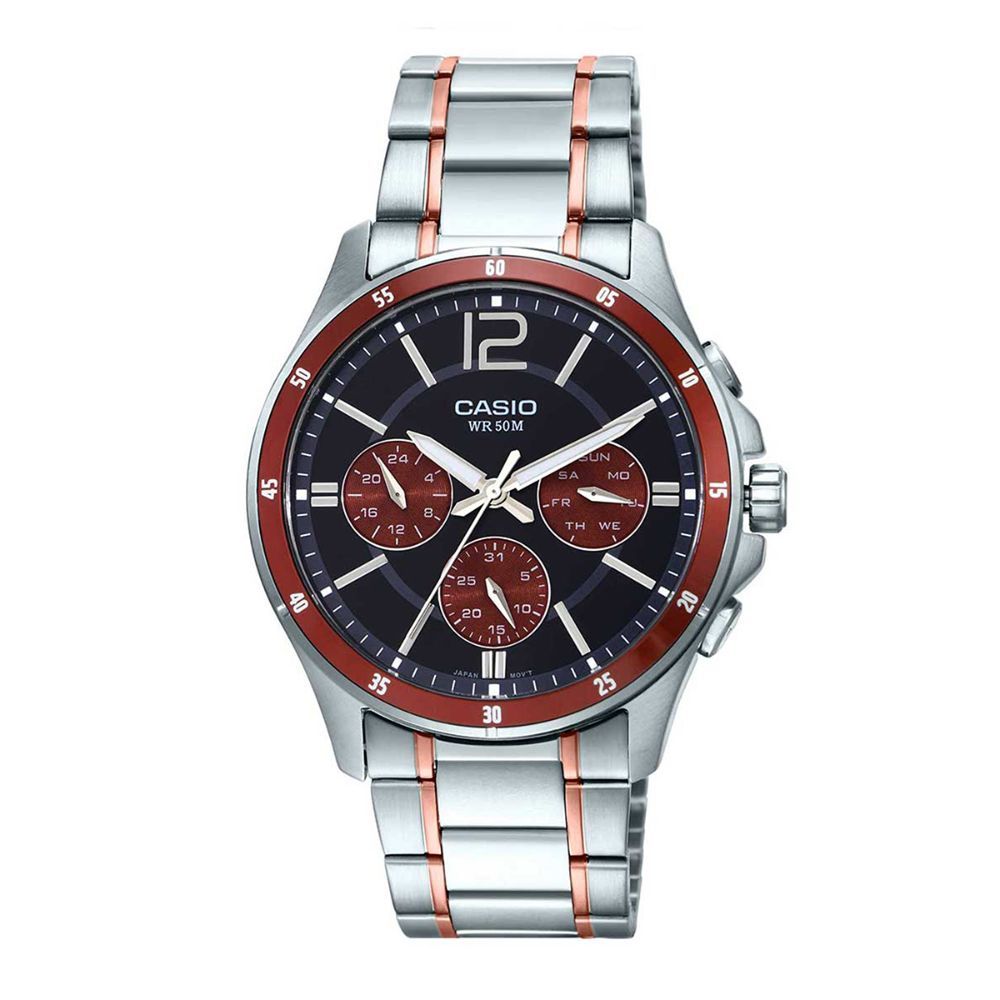 Buy Casio A1650 Enticer Men Multi-Dial ( MTP-1374HRG-5AVIF ) Analog ...