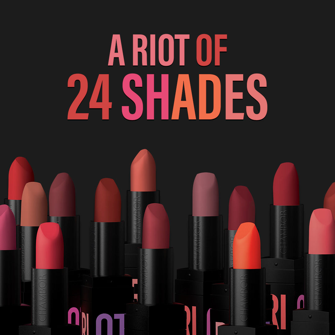 Buy Chambor Matte Riot Lipstick Make up Online