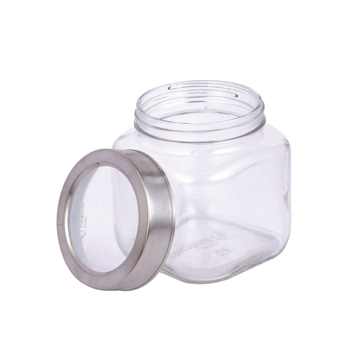 Buy Storehaus Square Glass Jar-500 ml - Kitchen Storage Set of 6 Online
