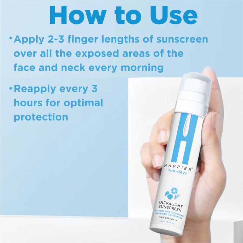 Buy Happier Ultralight Sunscreen Gel SPF 50 PA+++ Online