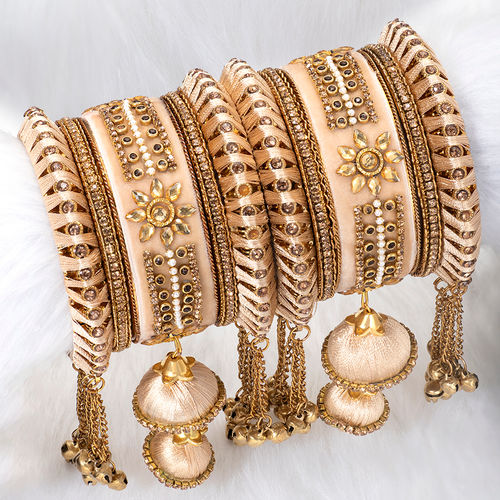 kundan wedding bangles set