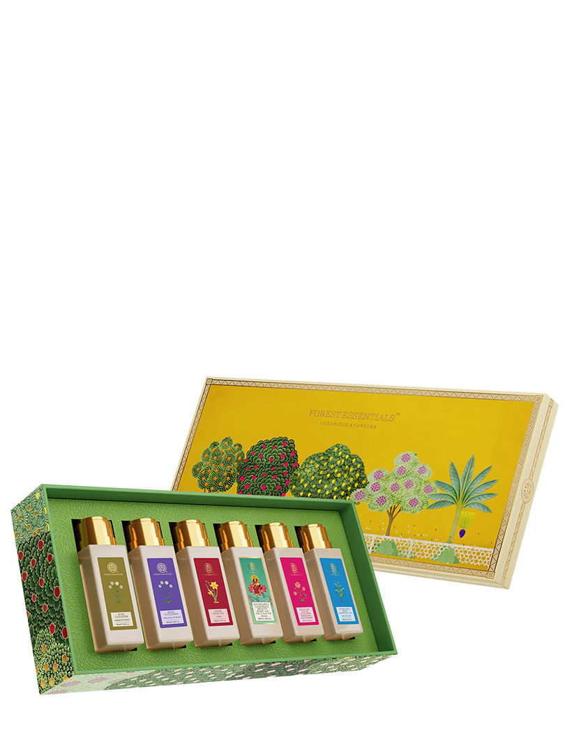 Forest Essentials Van Vatika Gift Box Face- Body and Hair Care Kit 6 ...
