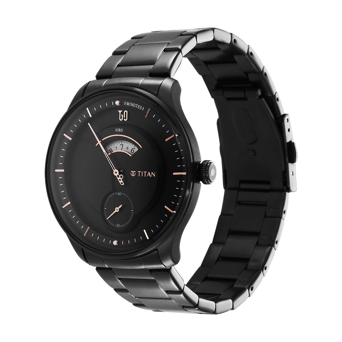 Buy Titan Quartet 1890NM01 Black Dial Analog Watch for Men Online