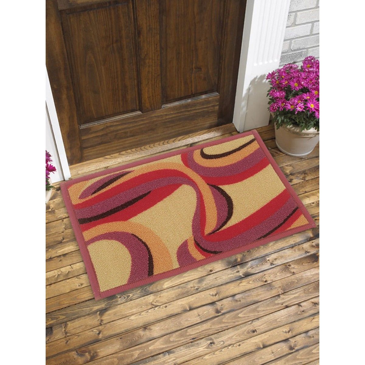 Buy BIANCA Highly Durable Anti Slip Multi-Color Printed Door Mat-3 ...