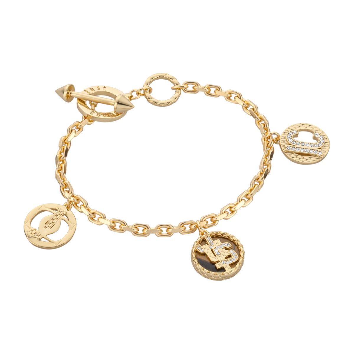 Buy Just Cavalli Gold Linea Logo 4 Bracelet Online