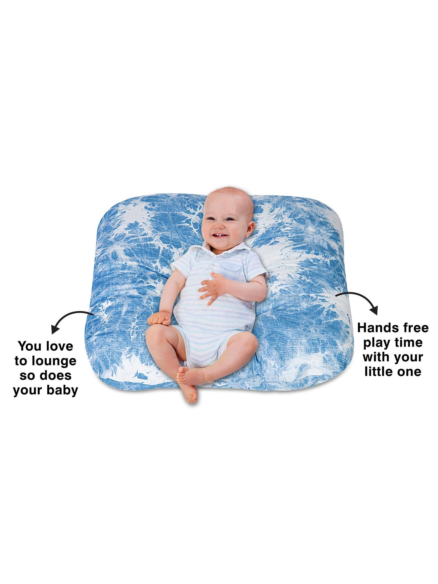 Baby Moo Tie And Dye Blue, White Baby Lounger: Buy Baby Moo Tie And Dye ...