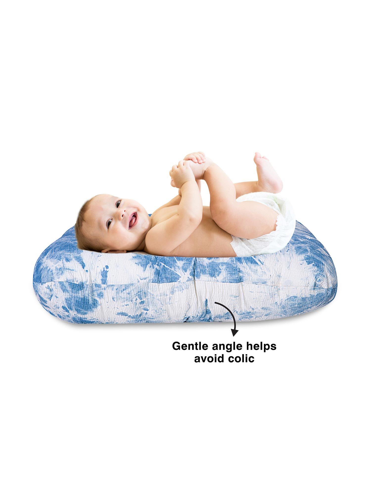 Baby Moo Tie And Dye Blue, White Baby Lounger: Buy Baby Moo Tie And Dye ...